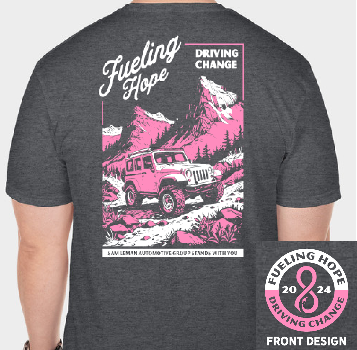 2024 Sam Leman Breast Cancer T-Shirt | Sam Leman Automotive Group Merch