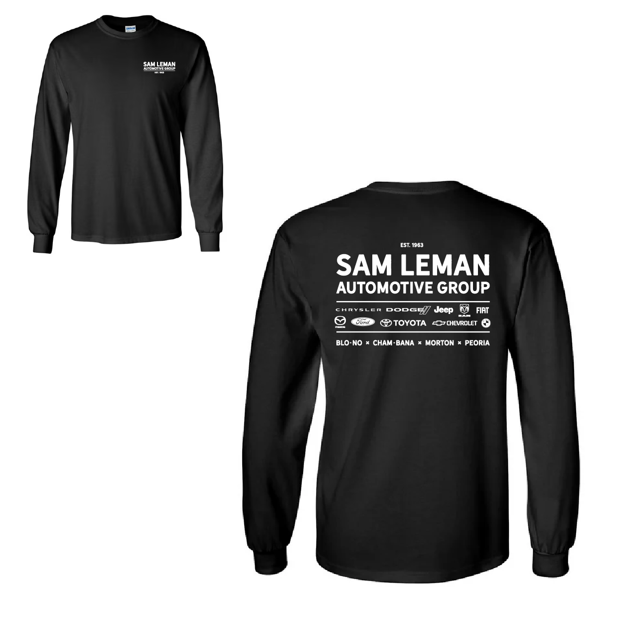 Sam Leman Long Sleeve T-Shirt | Sam Leman Automotive Group Merch